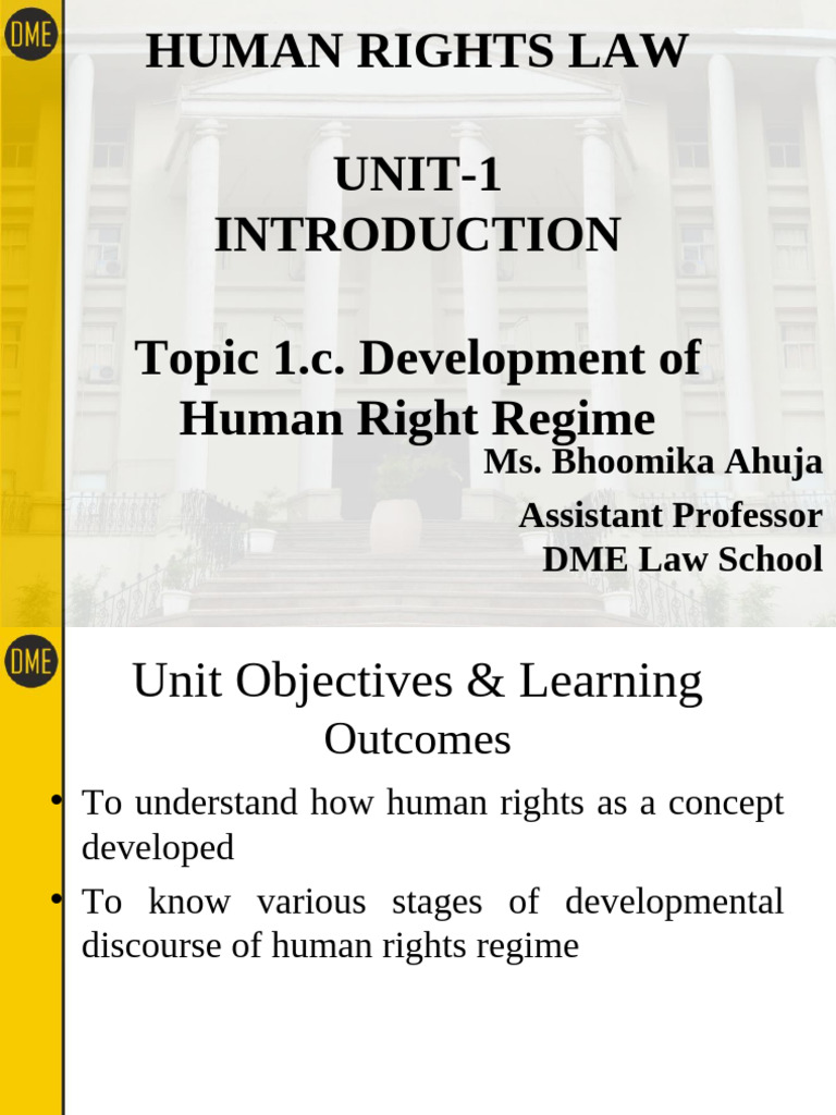 HR Unit 1 Development | PDF | Human Rights | Rights