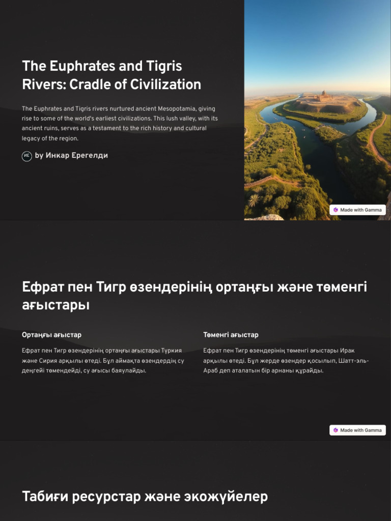 The Euphrates and Tigris Rivers Cradle of Civilization 5 | PDF