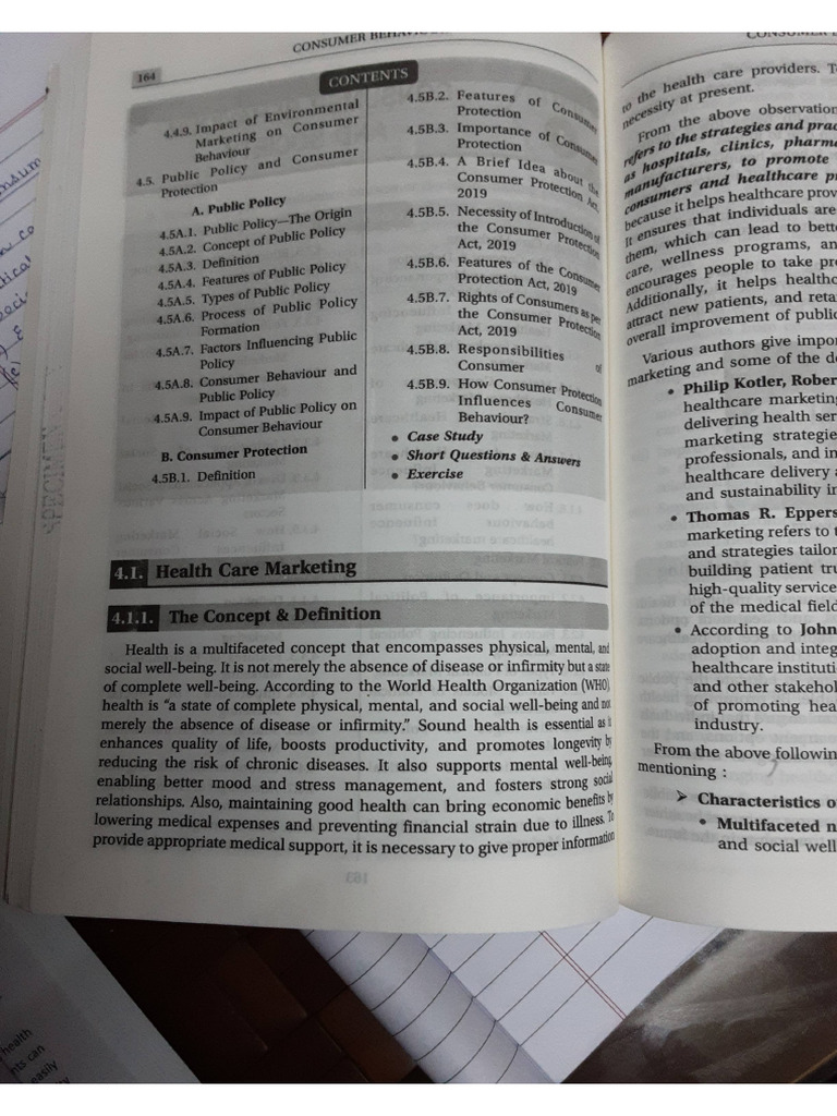 Sem 3 CB Unit 4 Consumer Behaviour and Society - Healthcare Marketing | PDF