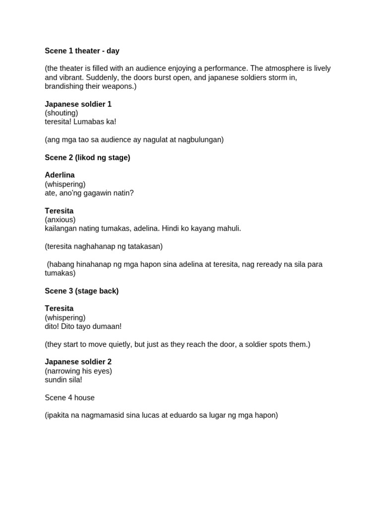 Script Pulang Araw | PDF
