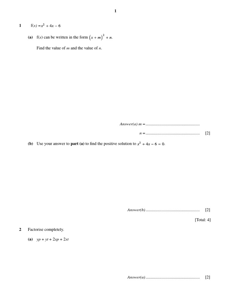 Math Problem Solutions: Functions & Factorization | PDF