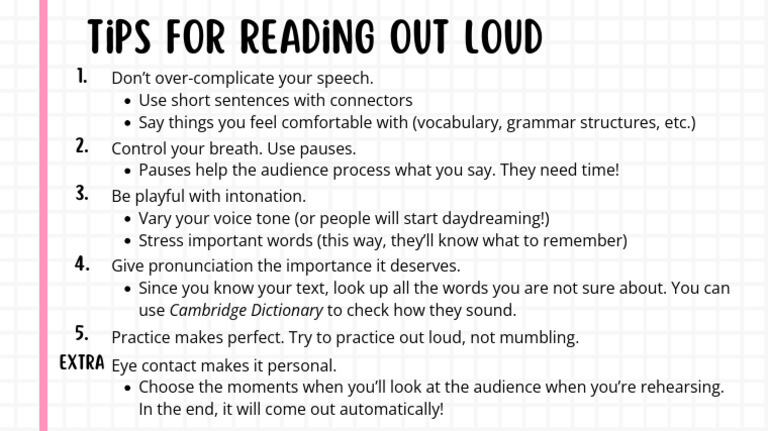 Tips for Reading Aloud | PDF