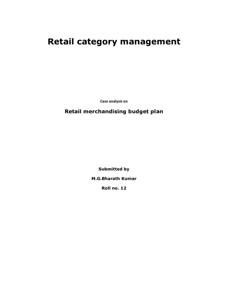 Retail Merchandising Budget Plan | Download Free PDF | Retail | Sales