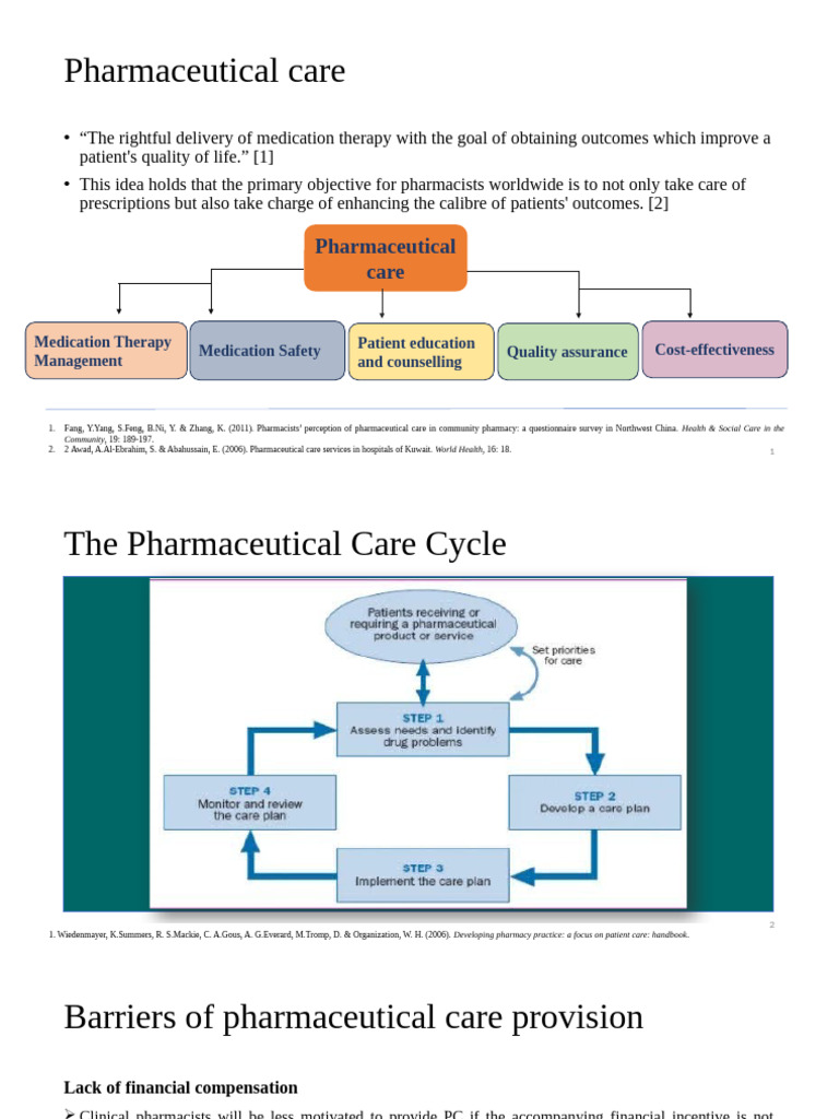 Challenges of Pharmaceutical Care Final | PDF | Pharmacy | Pharmacist