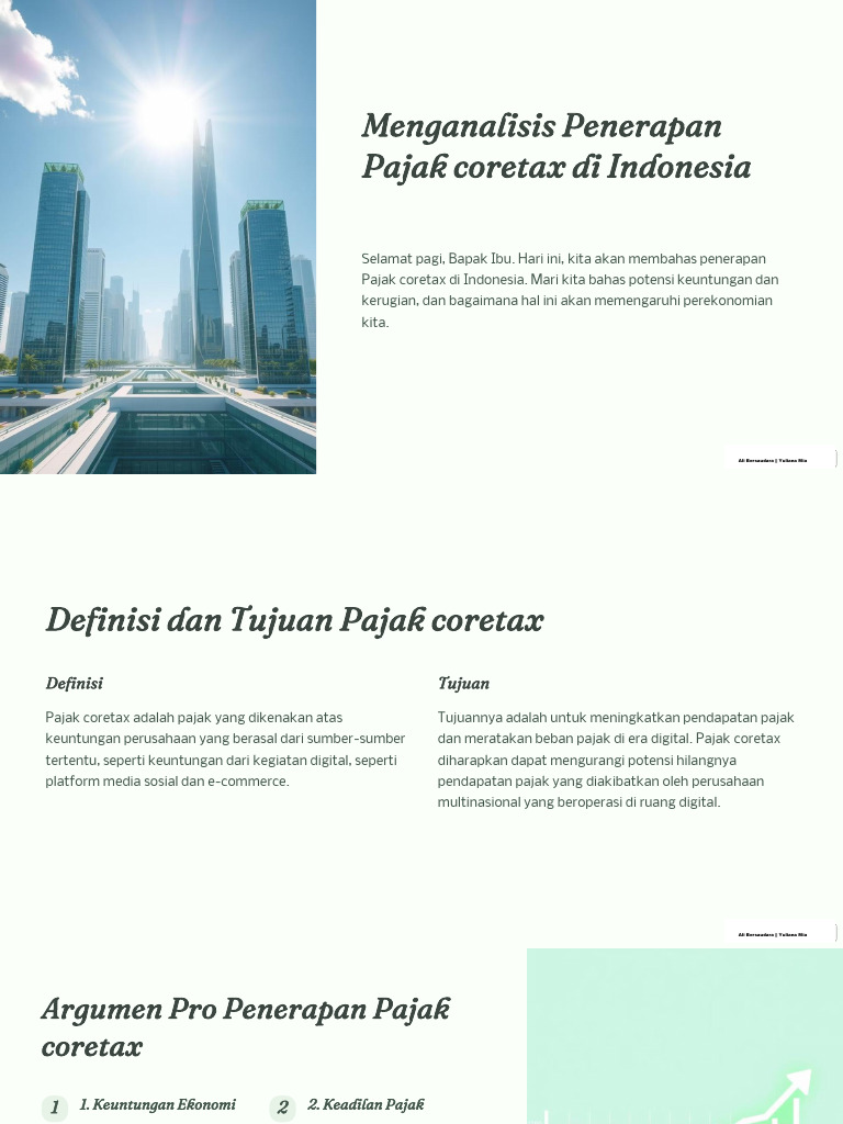 Menganalisis Penerapan Pajak Coretex Di Indonesia | PDF