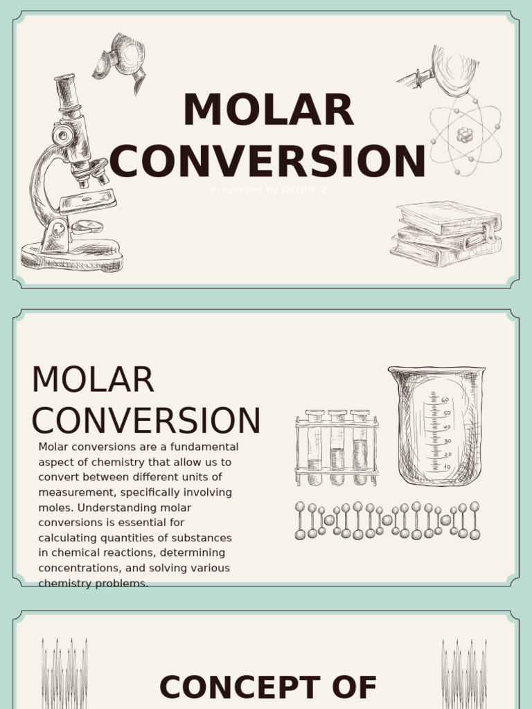 Molar Conversion (1) | PDF | Mole (Unit) | Chemical Substances