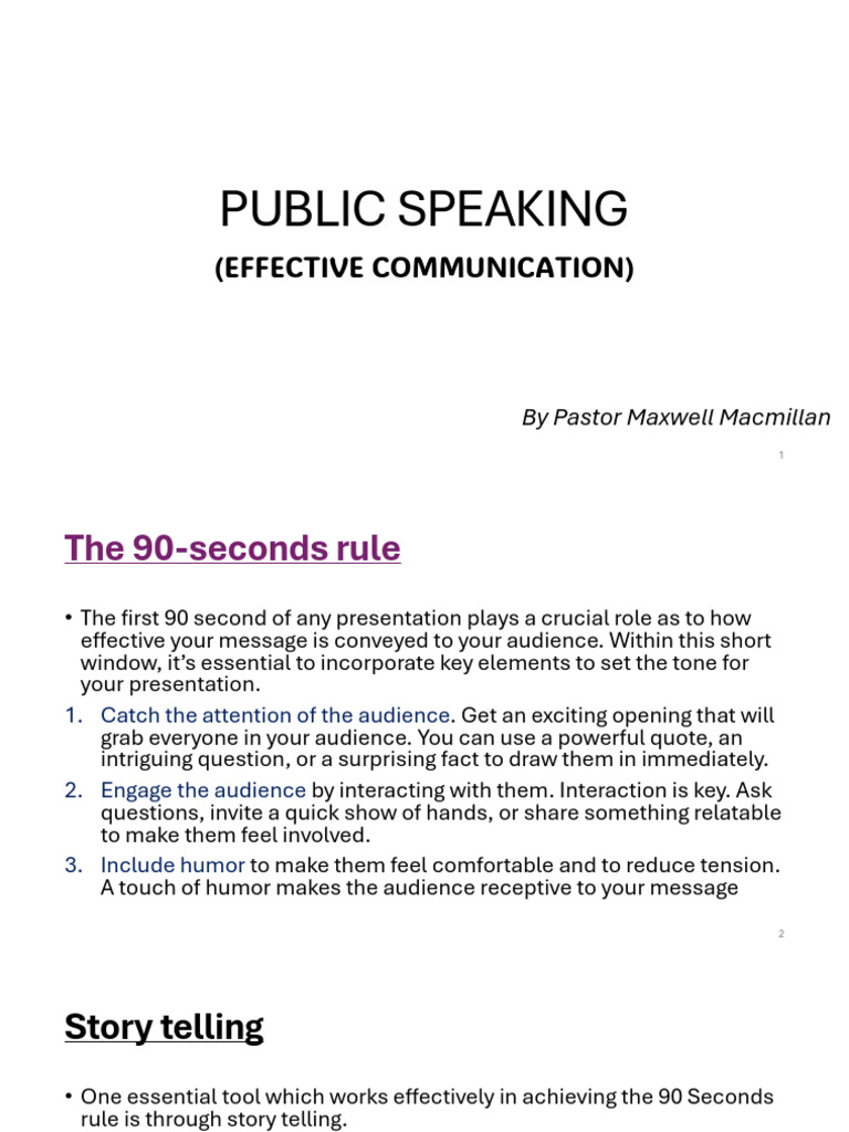 PUBLIC SPEAKING | PDF | Storytelling | Body Language