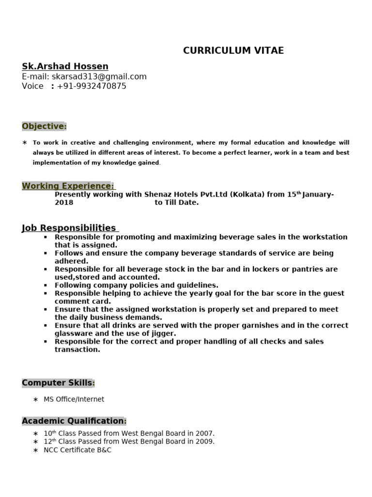 Arshad cv 2 | PDF