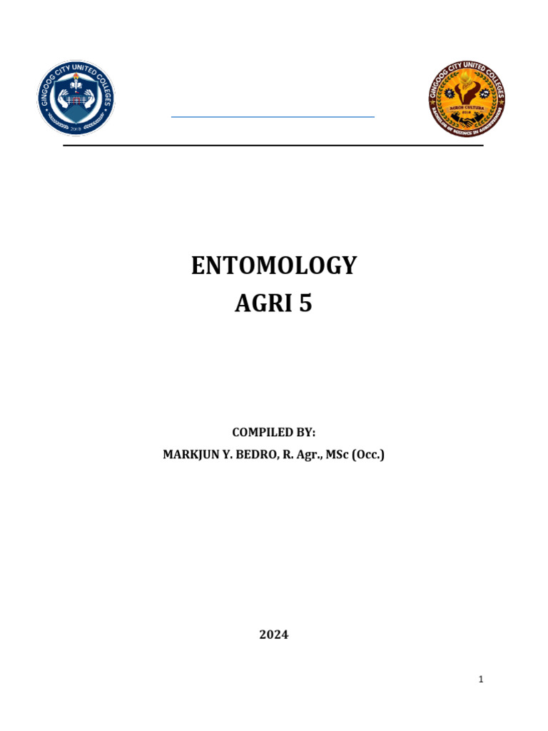 Entomology (Lecture Notes) 1 | PDF | Insects | Hexapoda