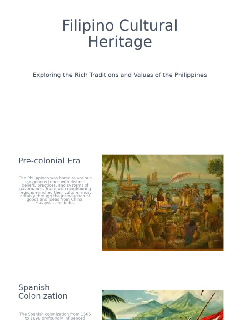 Filipino Cultural Heritage | PDF | Philippines | Cultural Anthropology