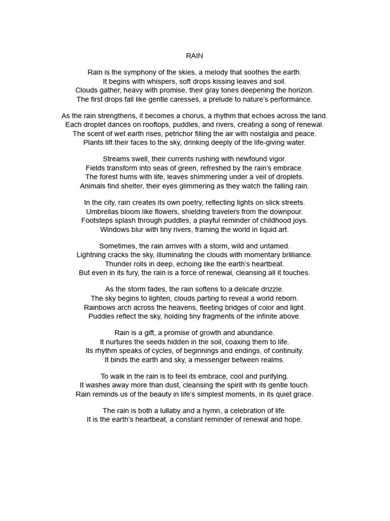 RAIN | PDF | Rain | Sky