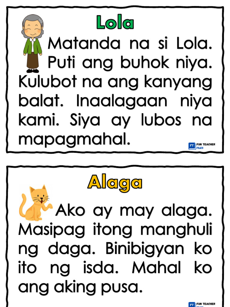 Reading Materials in Filipino Set 6 1 | PDF