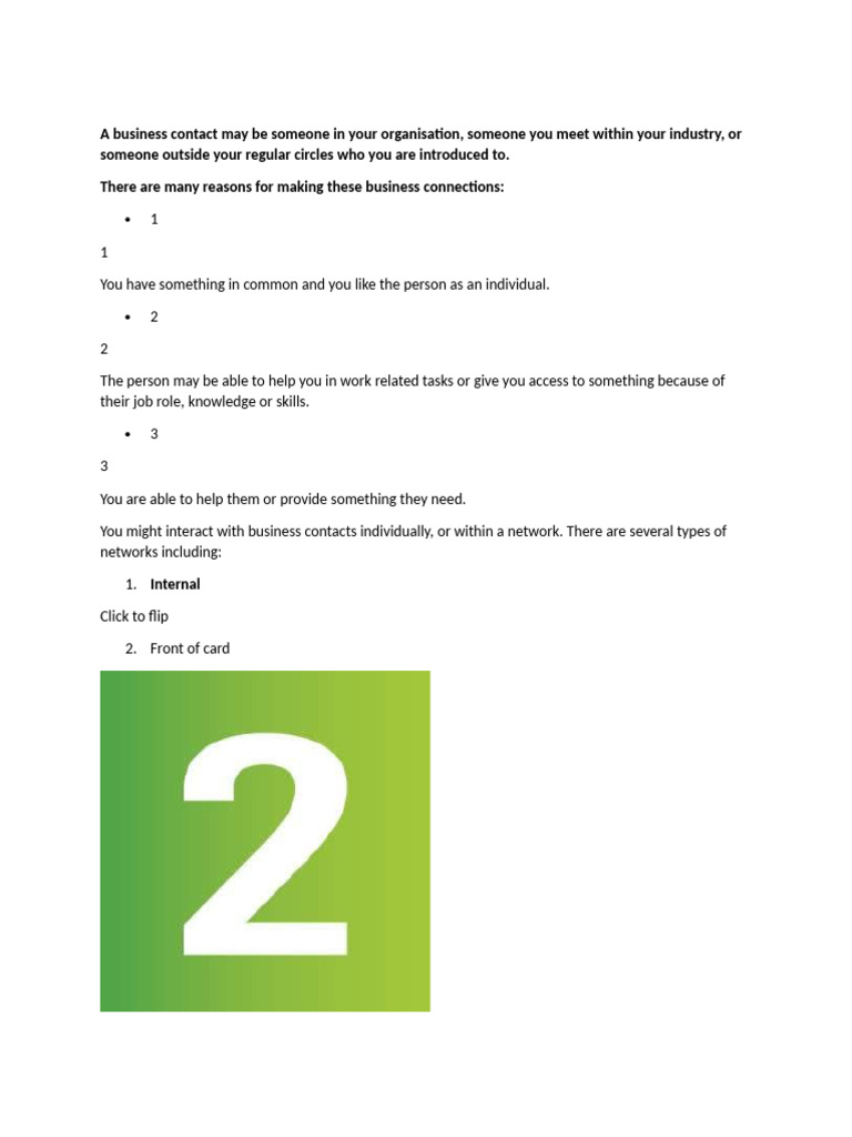 A Business Contact May Be Someone in Your Organisation - PACE MODULE 1 | PDF | Customer ...