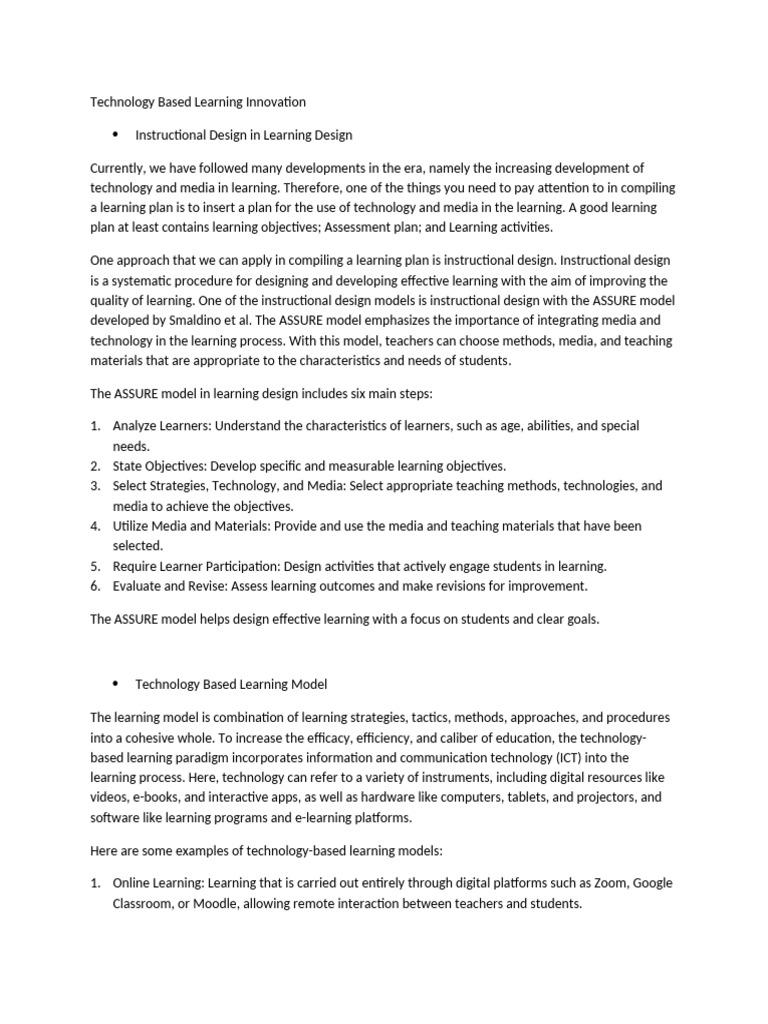 Teknologi Topik 3 | PDF | Instructional Design | Educational Technology