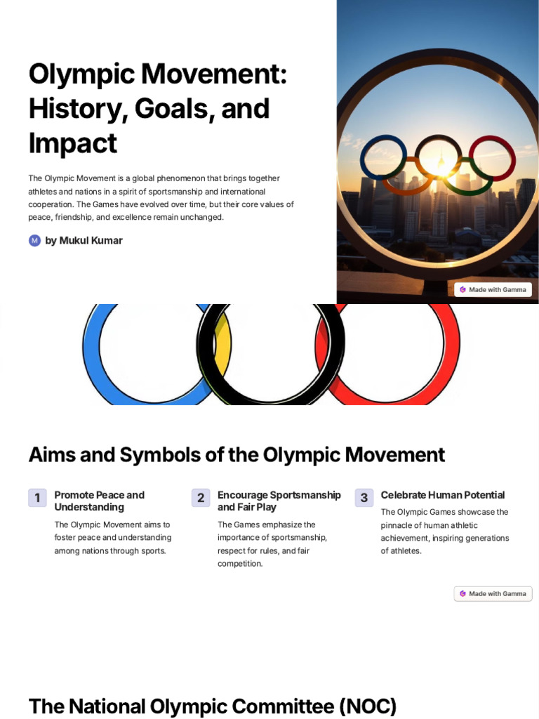 Olympic Movement: Goals & Impact | PDF | Olympic Games | Sports