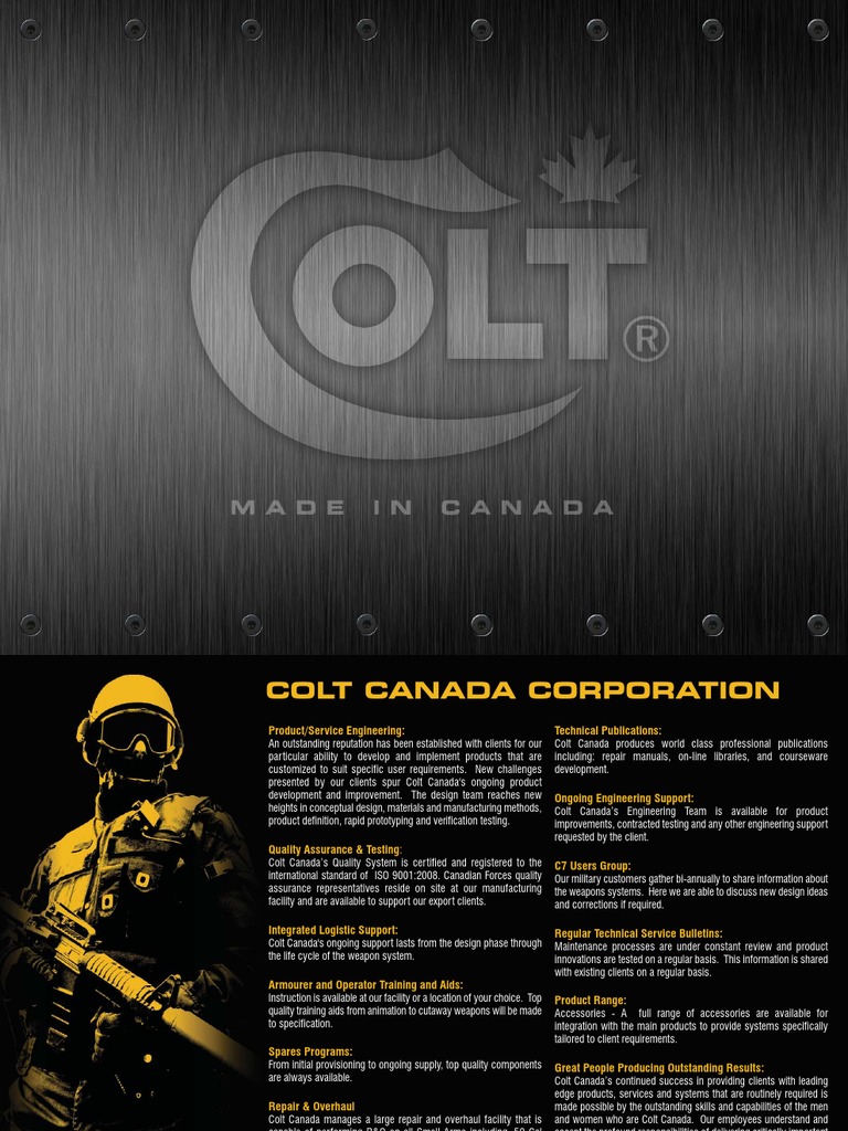Colt Canada Catalog | PDF | Projectiles | Military Equipment