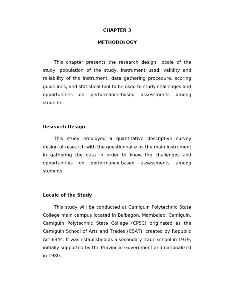 (PBA)CHAPTER-3 methodology | PDF | Statistical Analysis | Teaching Mathematics
