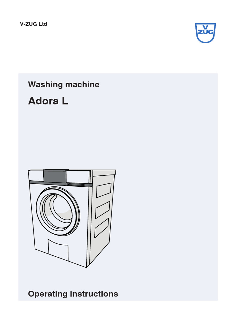 V-ZUG Adora L Washing Machine Manual | PDF | Laundry