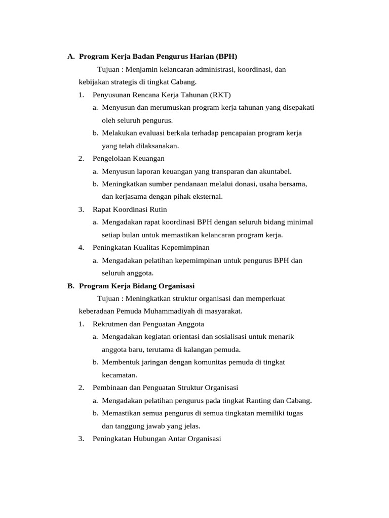 Program Kerja PCPM Gemawang | PDF