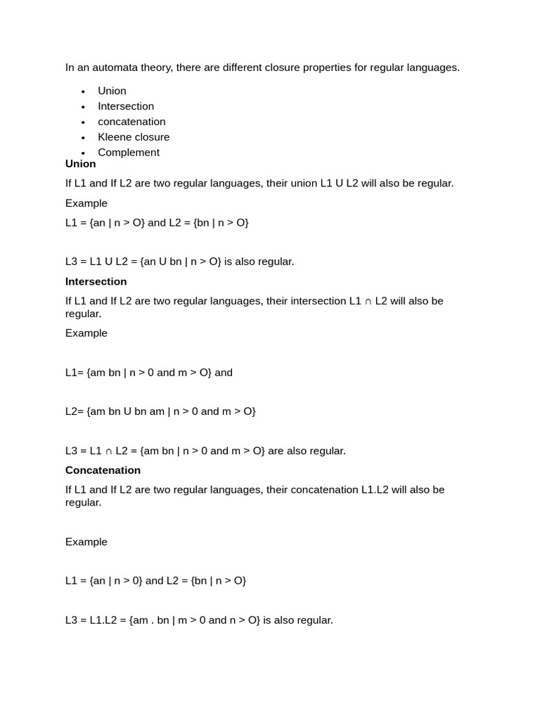 Closure Properties | PDF