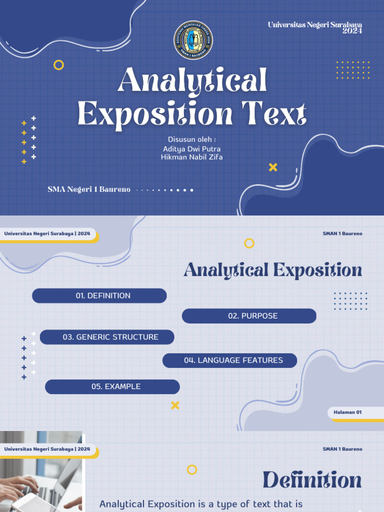 Analytical Exposition Guide 2024 | PDF | Language Mechanics | Syntax