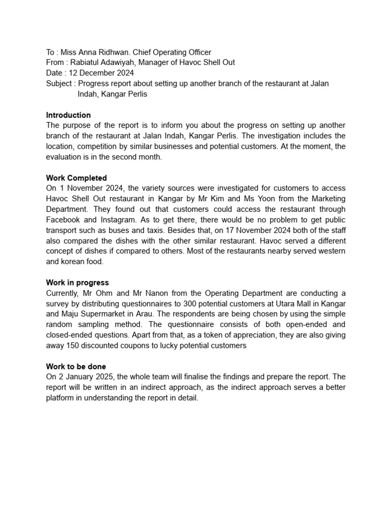 Practice Report Writing Quiz One Section 2 | PDF