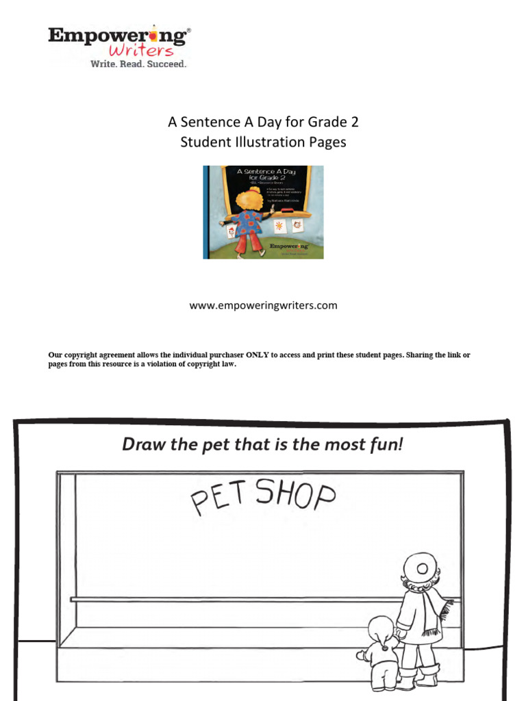 Grade 2 Sentence A Day Student Pages - 50281700 | PDF