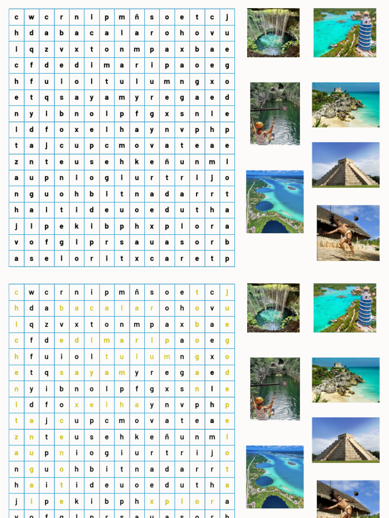 Sopa de Letras Descubre Mexico | PDF