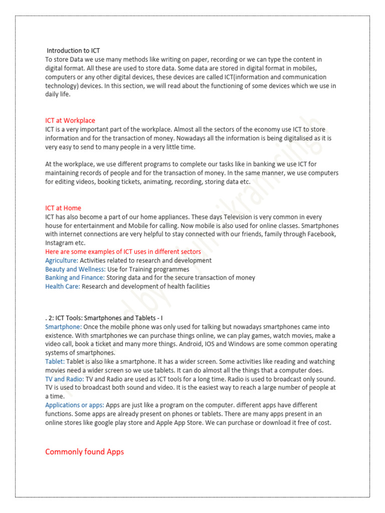 ICT Essentials for Class 9 Students | PDF | Computer Keyboard | Random ...