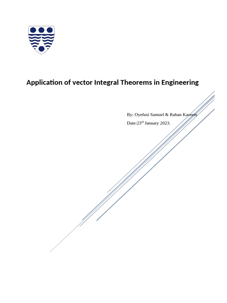 Application-Vector-Integral-In-Engineering | PDF | Divergence ...