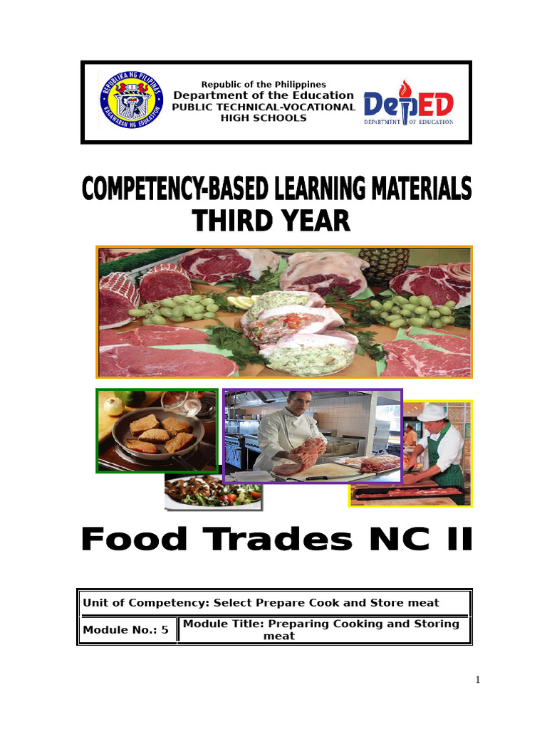 Y3-Module-5-Select-Prepare-and-Cook-Meat | PDF | Beef | Steak