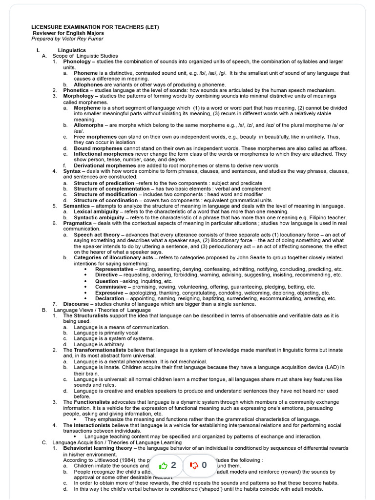 english-major-reviewer_compress | PDF | Word | Learning