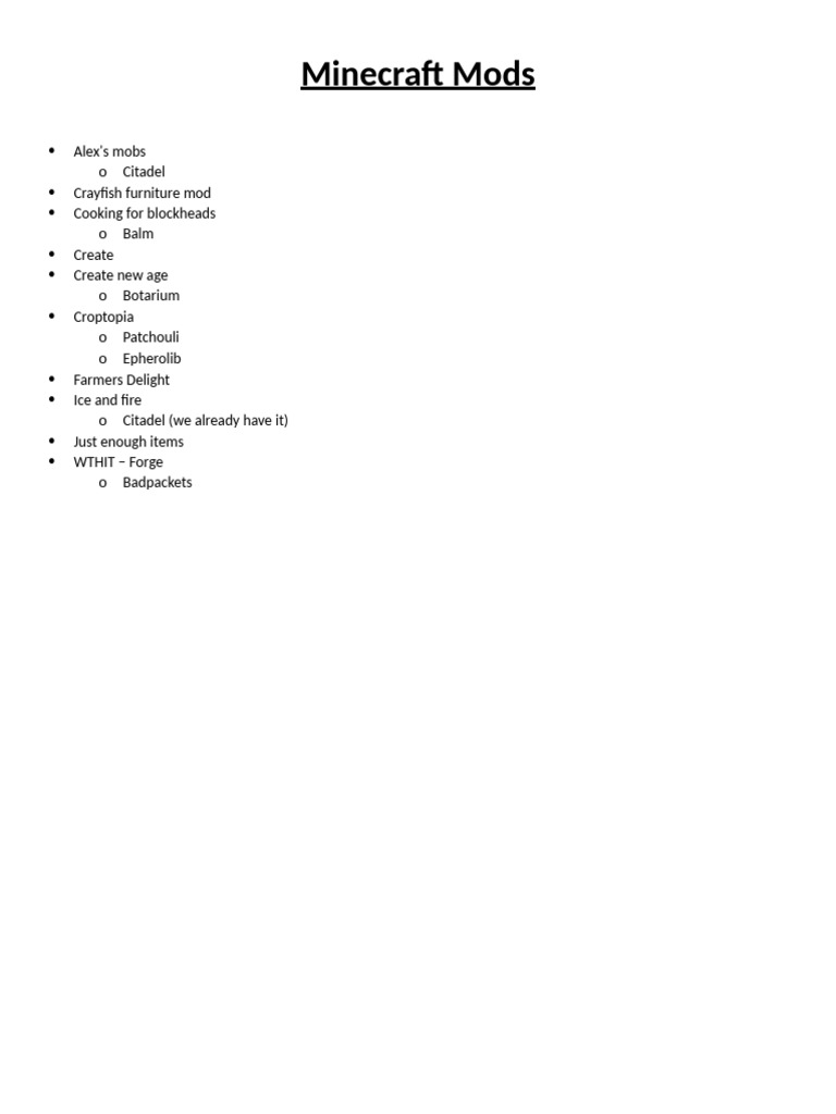 Mods | PDF