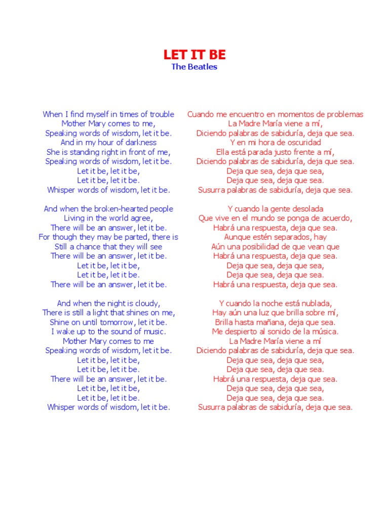 Let It Be | PDF