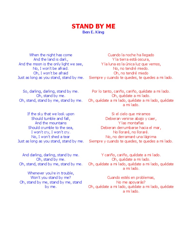 Stand by Me | PDF | Poesía