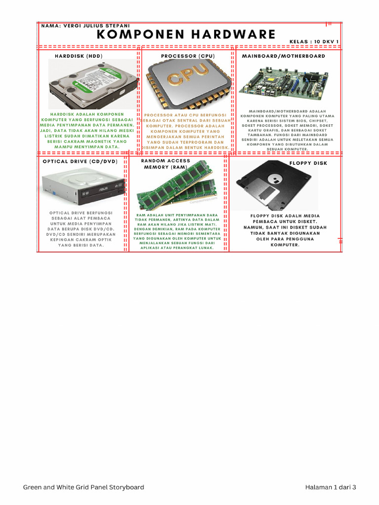 13 Komponen Hardware - Vergi Julius Stepani | PDF