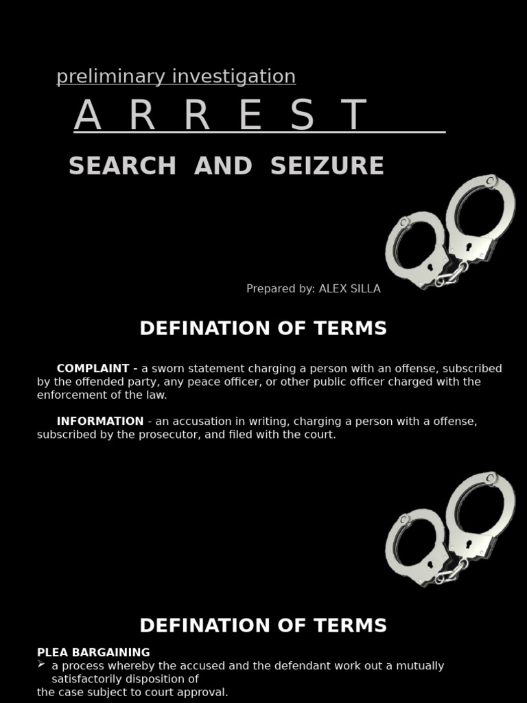 ARREST-AND-SEARCH-AND-SEIZURE_081436 | PDF | Search And Seizure | Prosecutor