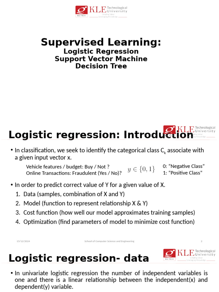 Chapter 2 - Logistic Regression | PDF | Support Vector Machine | Statistical Classification