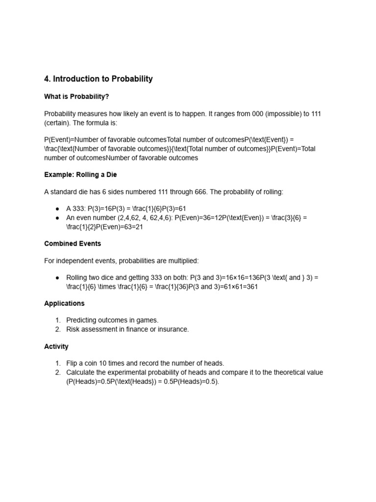 Introduction To Probability | PDF