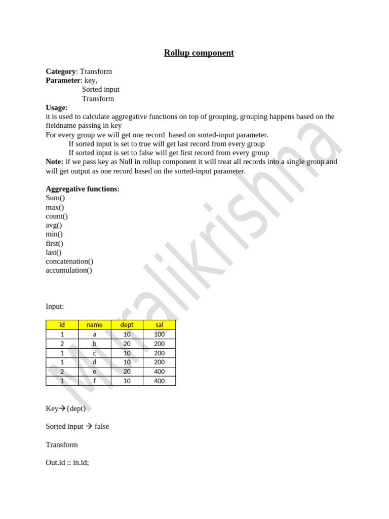 Rollup Component Pdf Parameter Computer Programming Computer 5000
