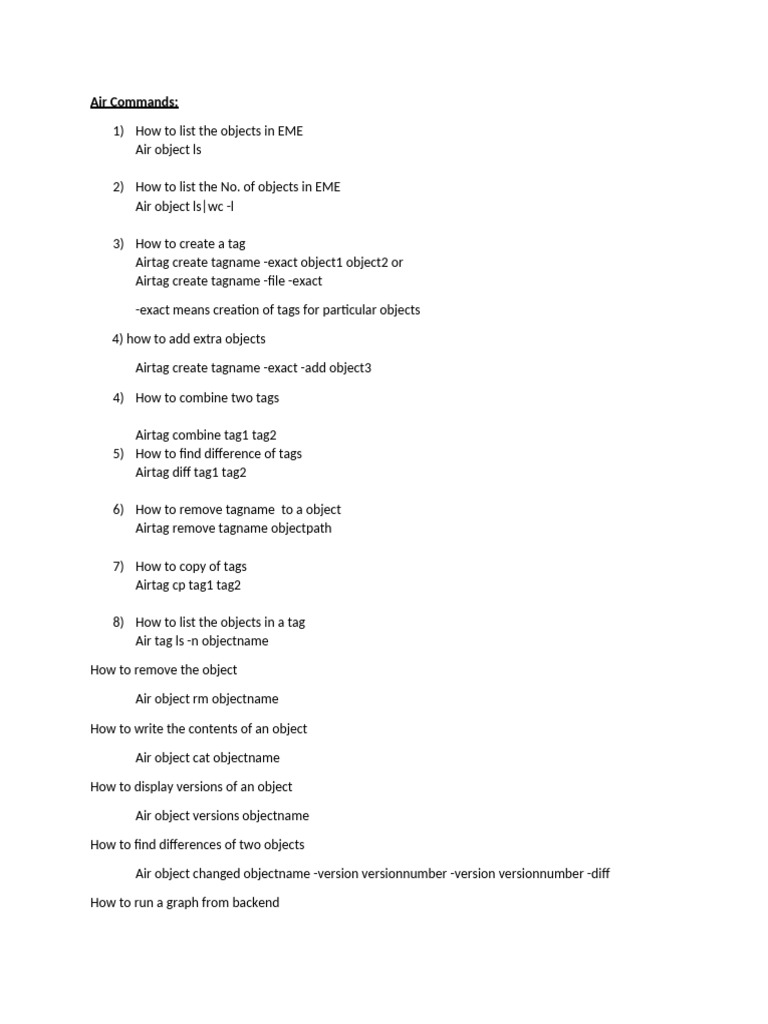 Air Commands | PDF