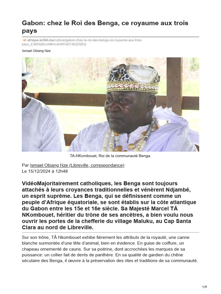 Le Royaume Benga et ses Trois Pays | PDF