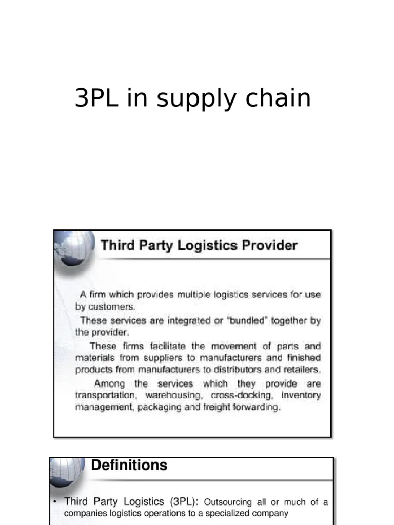 3PL in Supply Chain | PDF