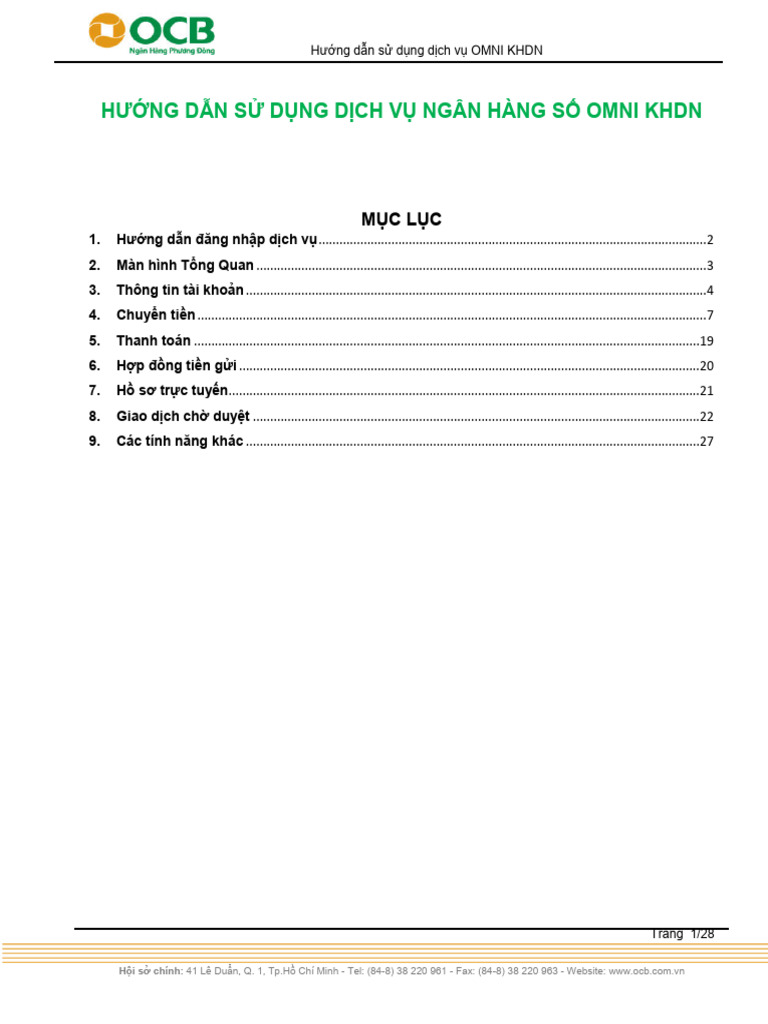 OCB Corp Introduction | PDF