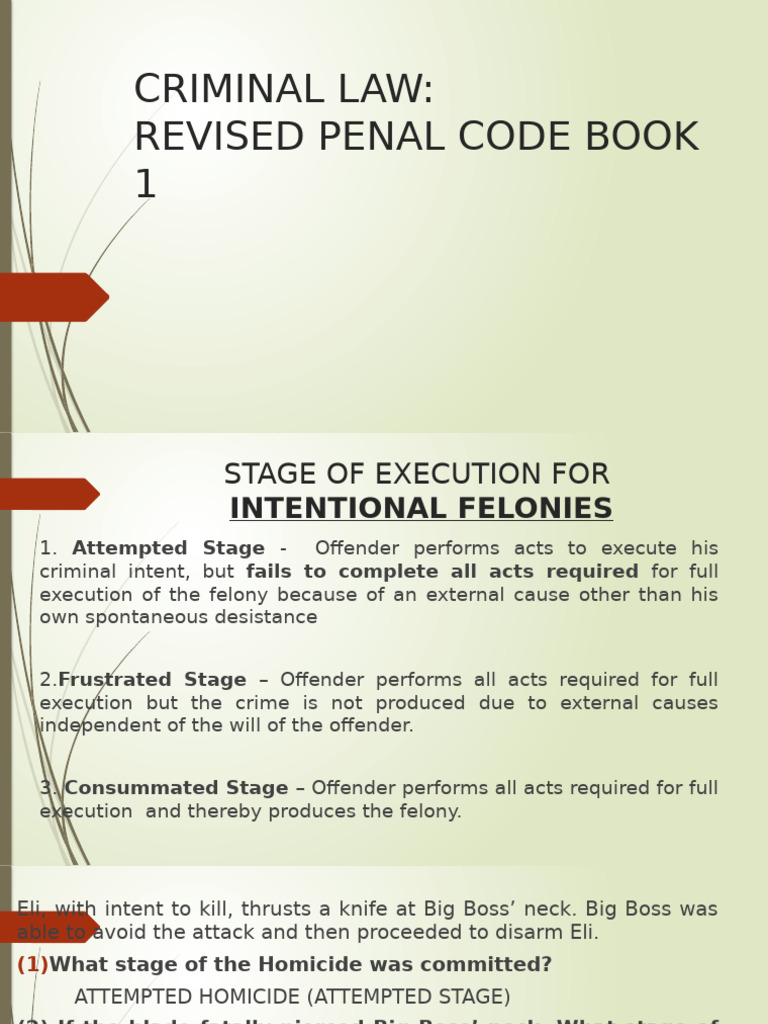Stages of Execution | PDF | Mens Rea | Crimes