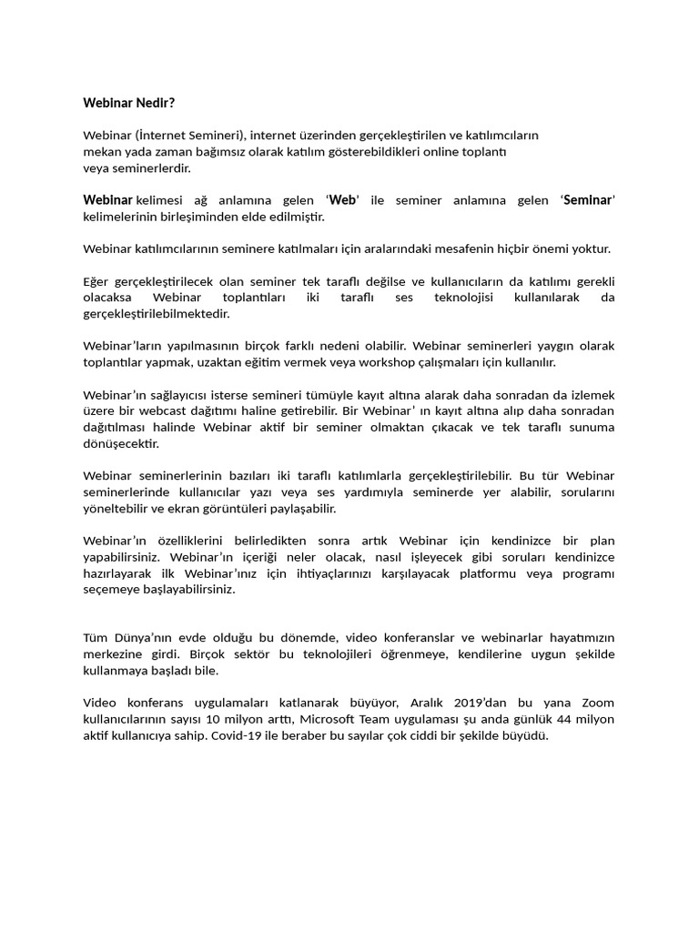 Webinar Nedir | PDF