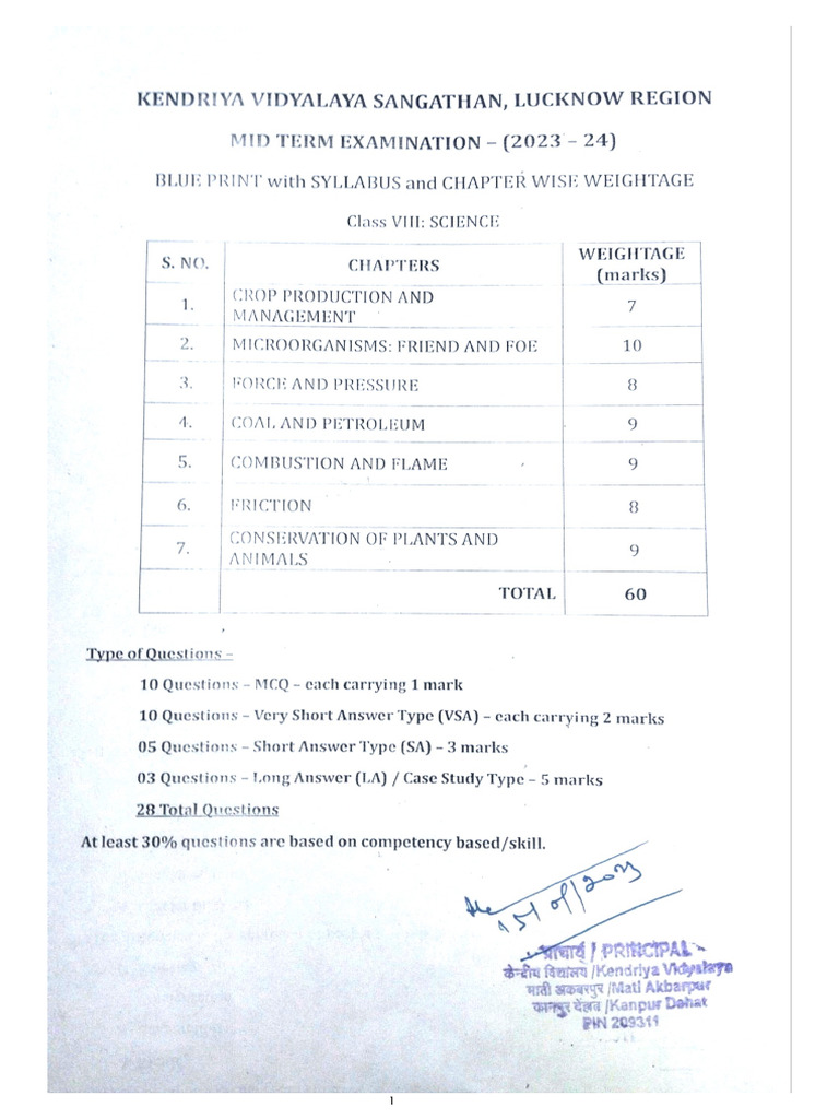 Class VIII science | PDF