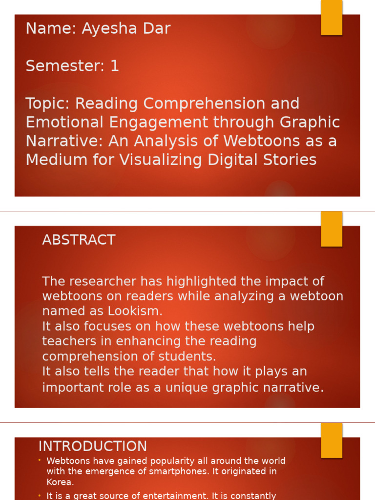 Reading Comprehension and Emotional Engagement Through Graphic ...