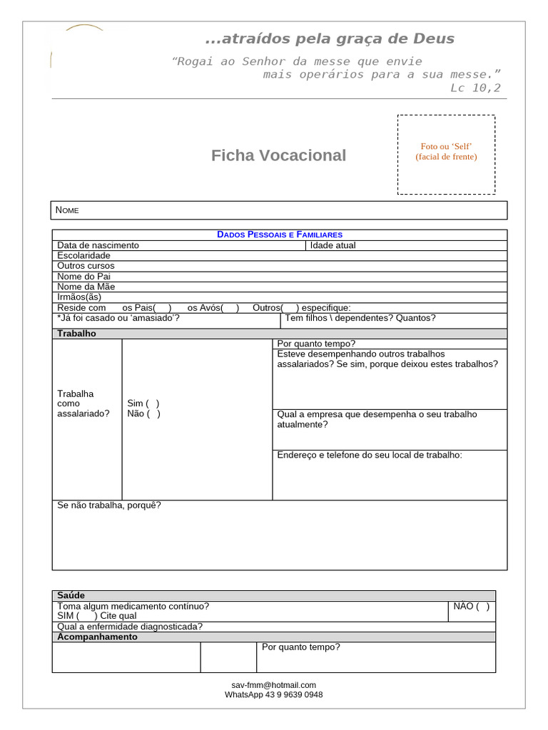 FICHA Em Branco | PDF