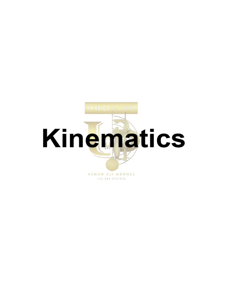 AS Level Physics - Kinematics MCQs | PDF